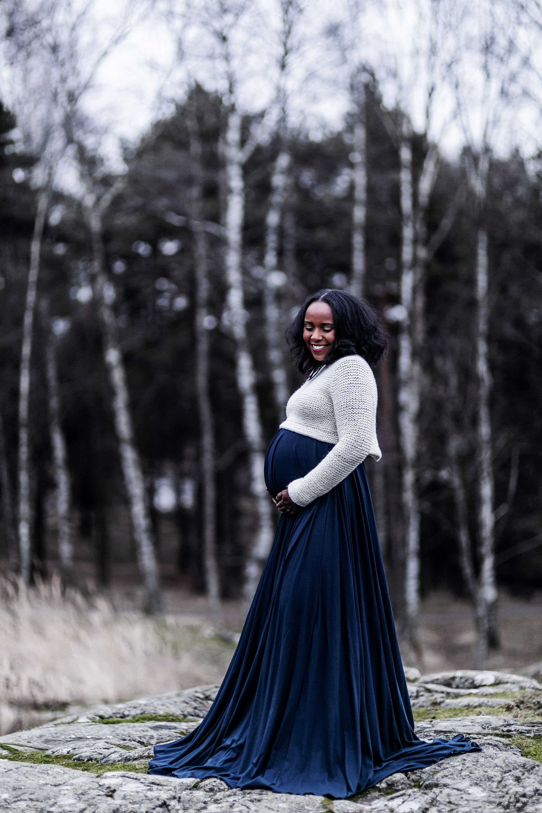 Raskauskuvaus talvella. - Erika Lindström Photography